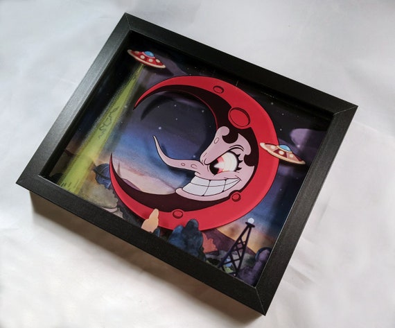 Cuphead Shadow Box Art Hilda Berg Threatenin' Zeppelin | Etsy Österreich