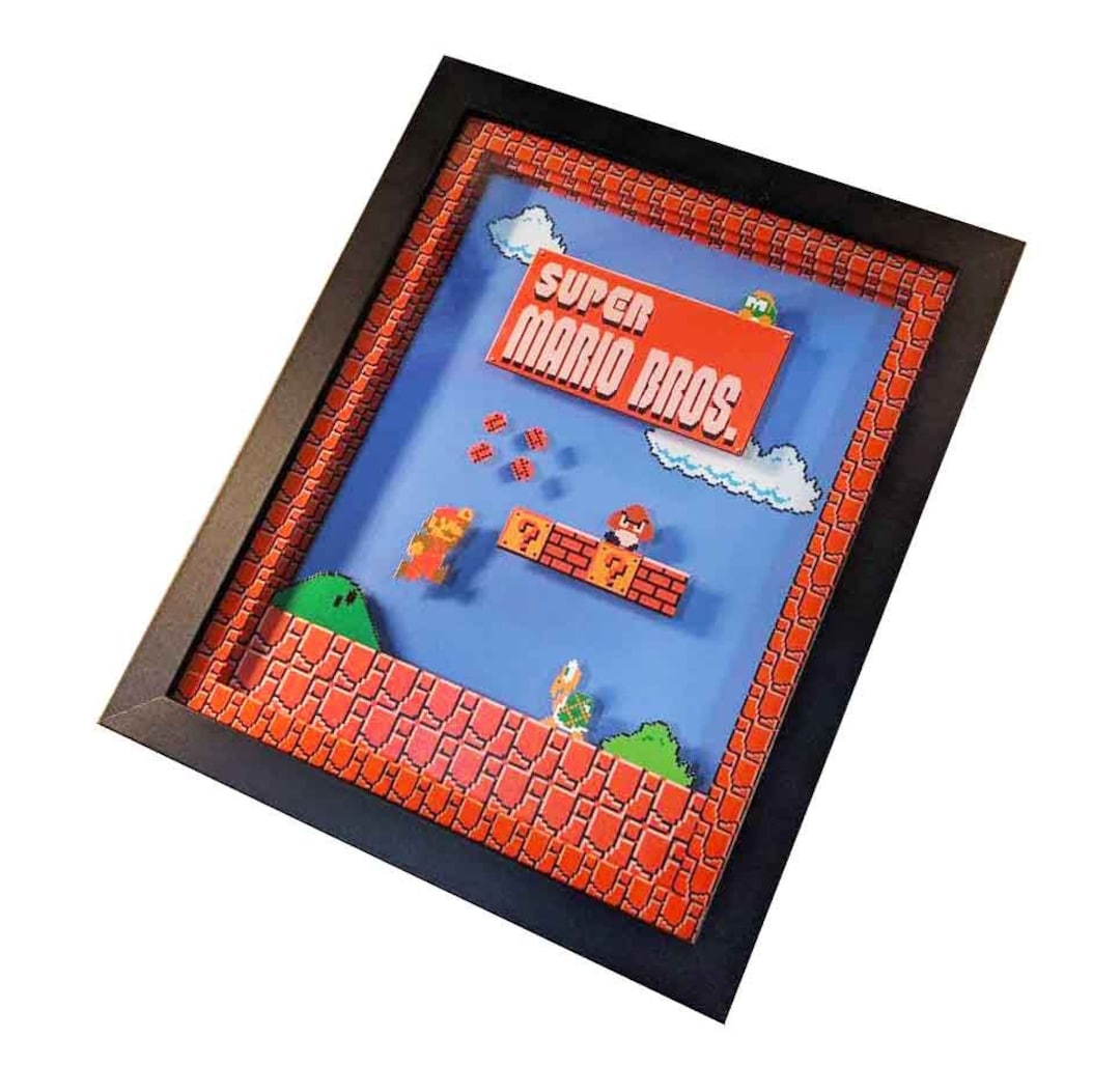 Super Mario Bros. (NES) Shadowbox Wall Art - Etsy