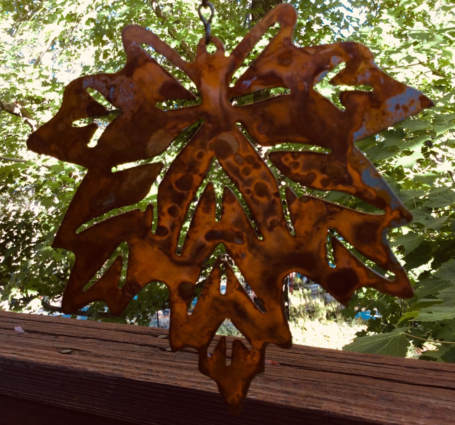 Ready to Ship Small Rustic Wind Bell With Oak Maple or Sun | Etsy