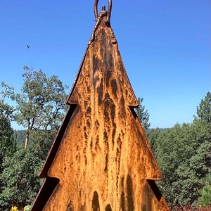 READY TO SHIP Small Wind Bell Tree With Bear Clapper Rusted - Etsy
