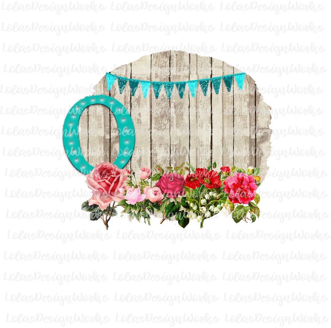 Letter O With Barnwood Frame and Banner ,png, Jpg, Clipart, Sublimation ...