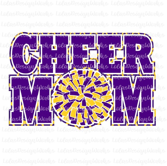Cheer Mom Purple & Gold png jpg svg clipart Sublimation - Etsy España
