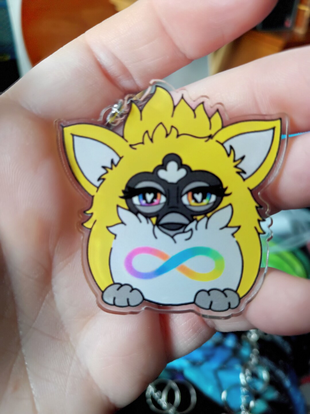Pride Autism Furby Keychain - Etsy