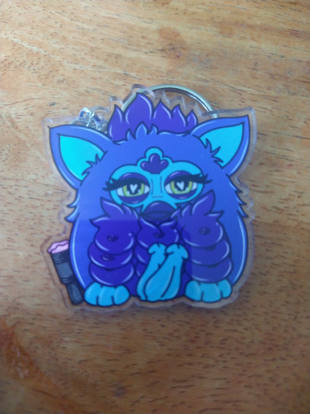 Kinky Blue-blue Furby Keychain - Etsy