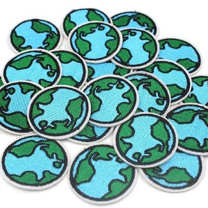 Earth Iron on Patch- Save the Planet Patch- Globe Patch- Map of the ...