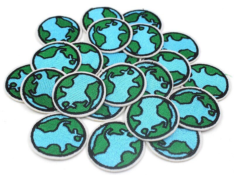 Earth Iron on Patch Save the Planet Patch Globe Patch Map - Etsy