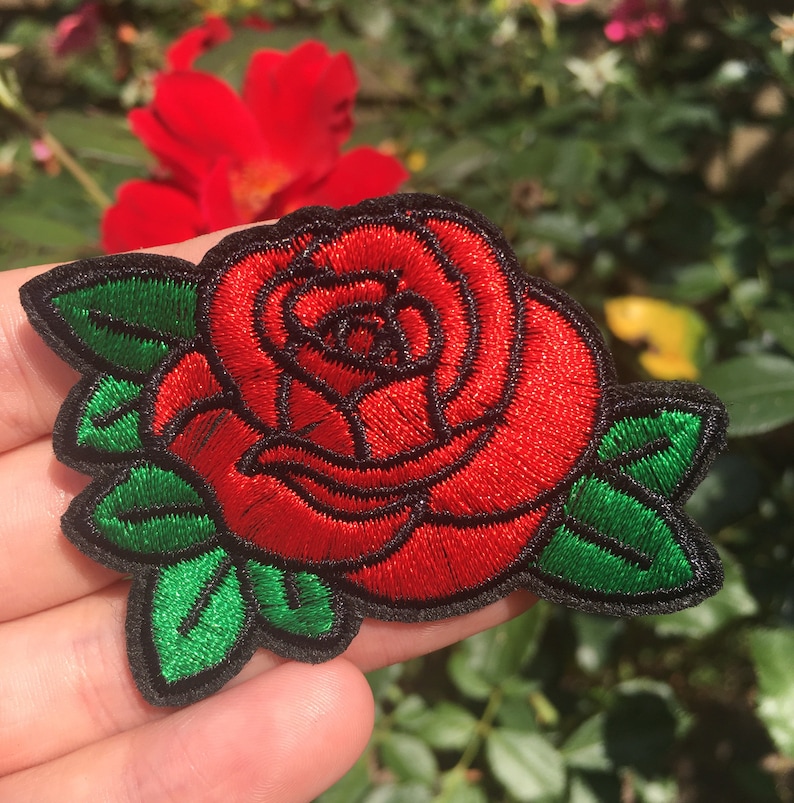 Rose Iron On Patch Flower Iron On Patch VSCO Patches Nature | Etsy