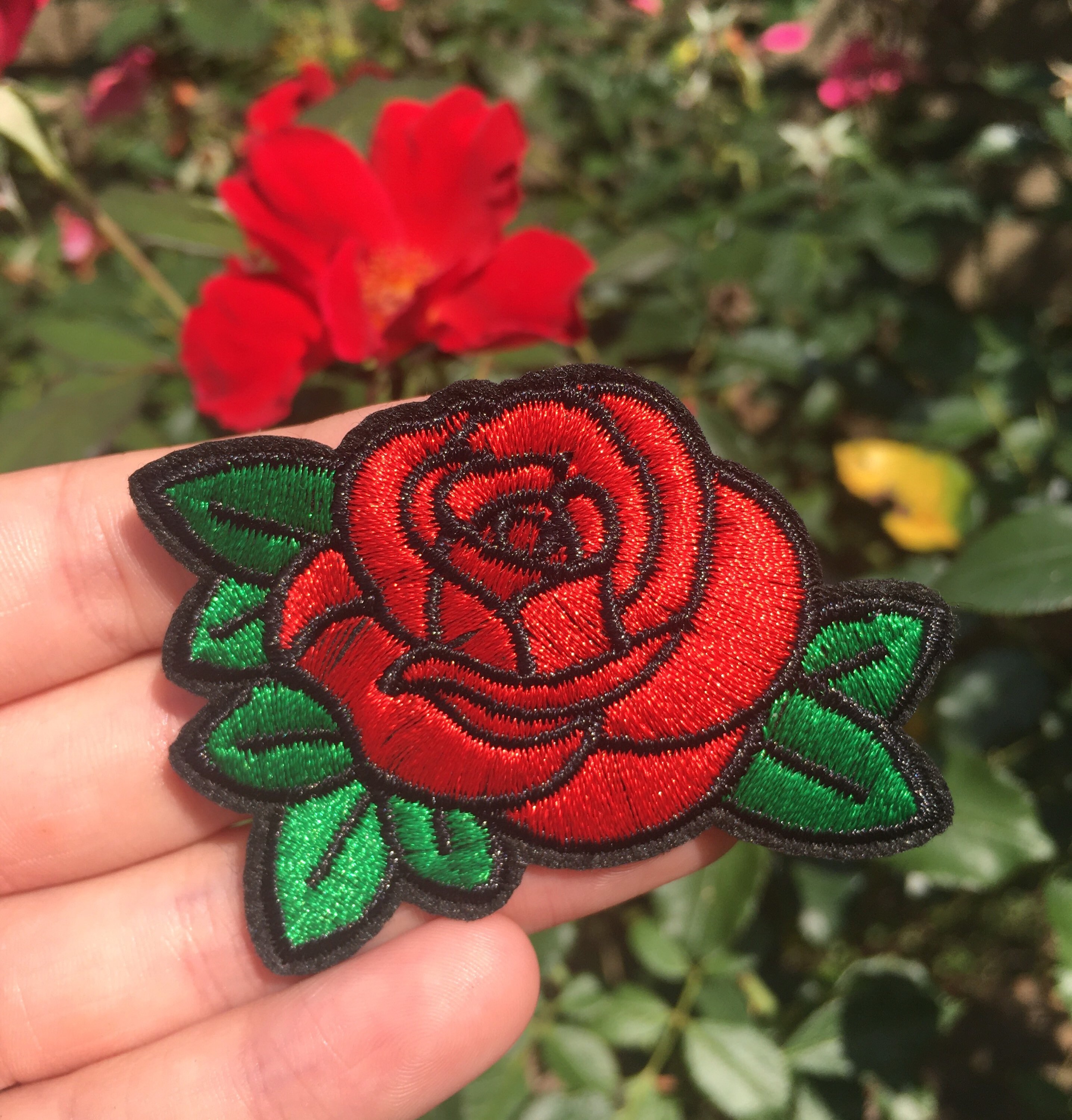 Rose Iron On Patch Flower Iron On Patch VSCO Patches Nature | Etsy