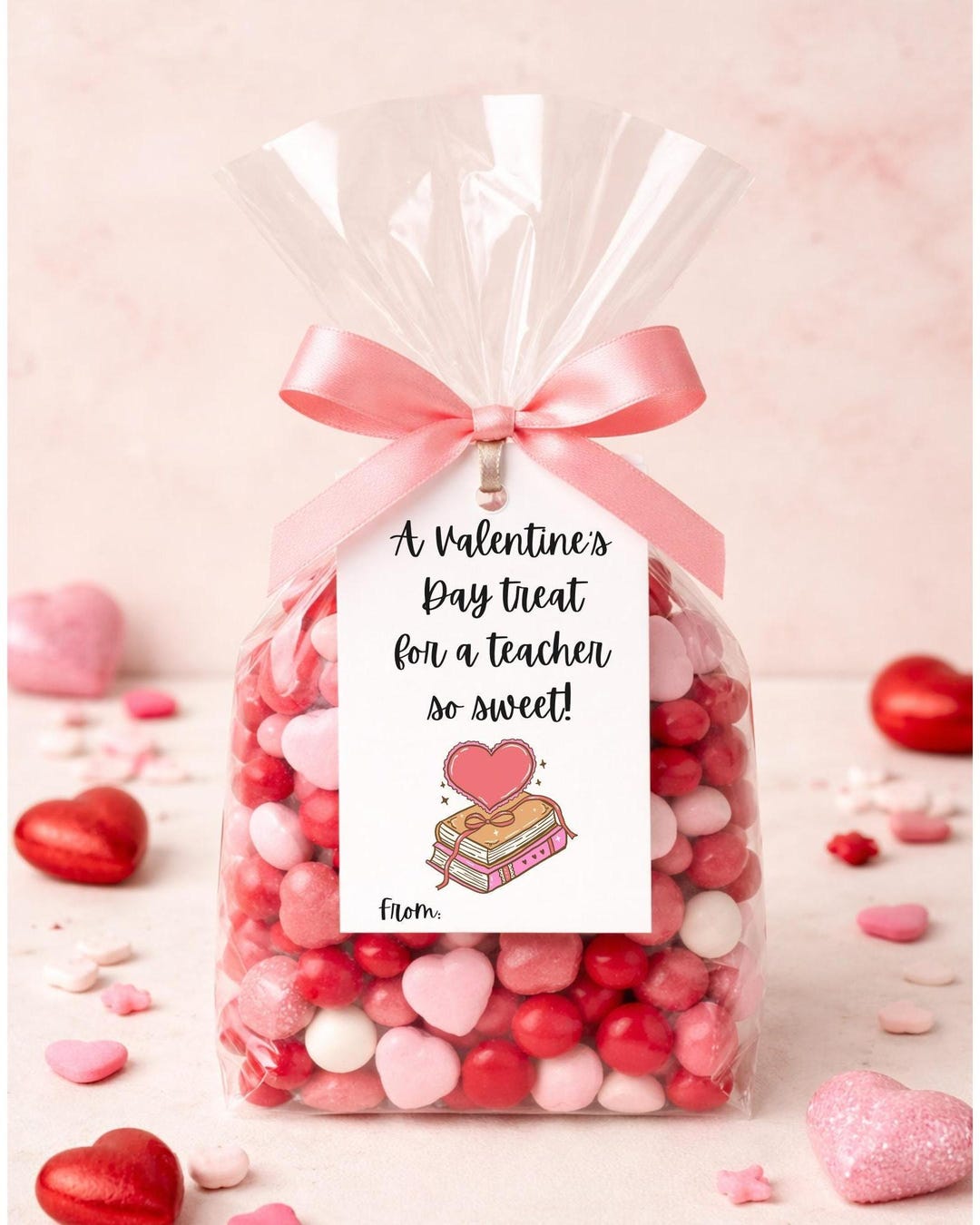 Teacher Valentine Gift Tag • Printable School Treat Tag (instant ...