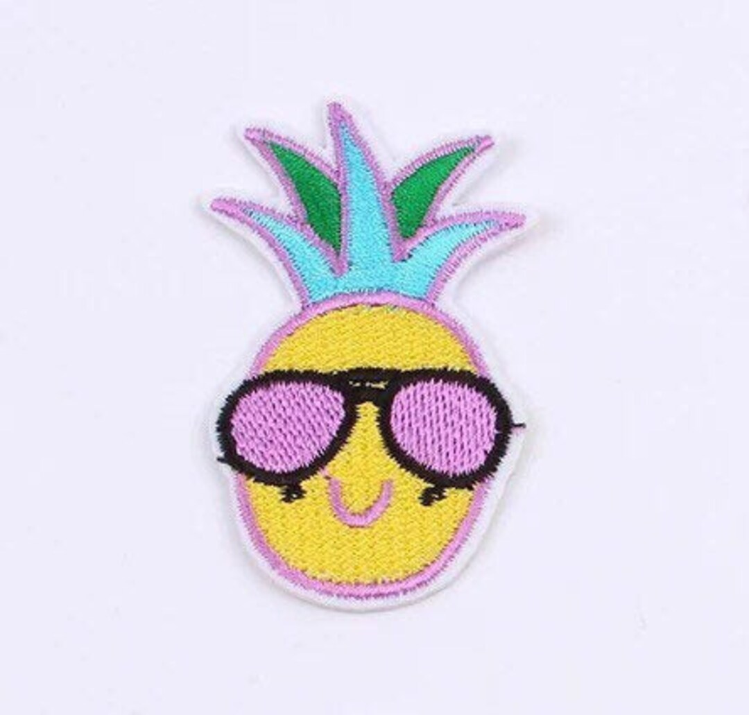 Pineapple With Sunglasses Iron on Patch VSCO Pineapple Patch Novelty ...