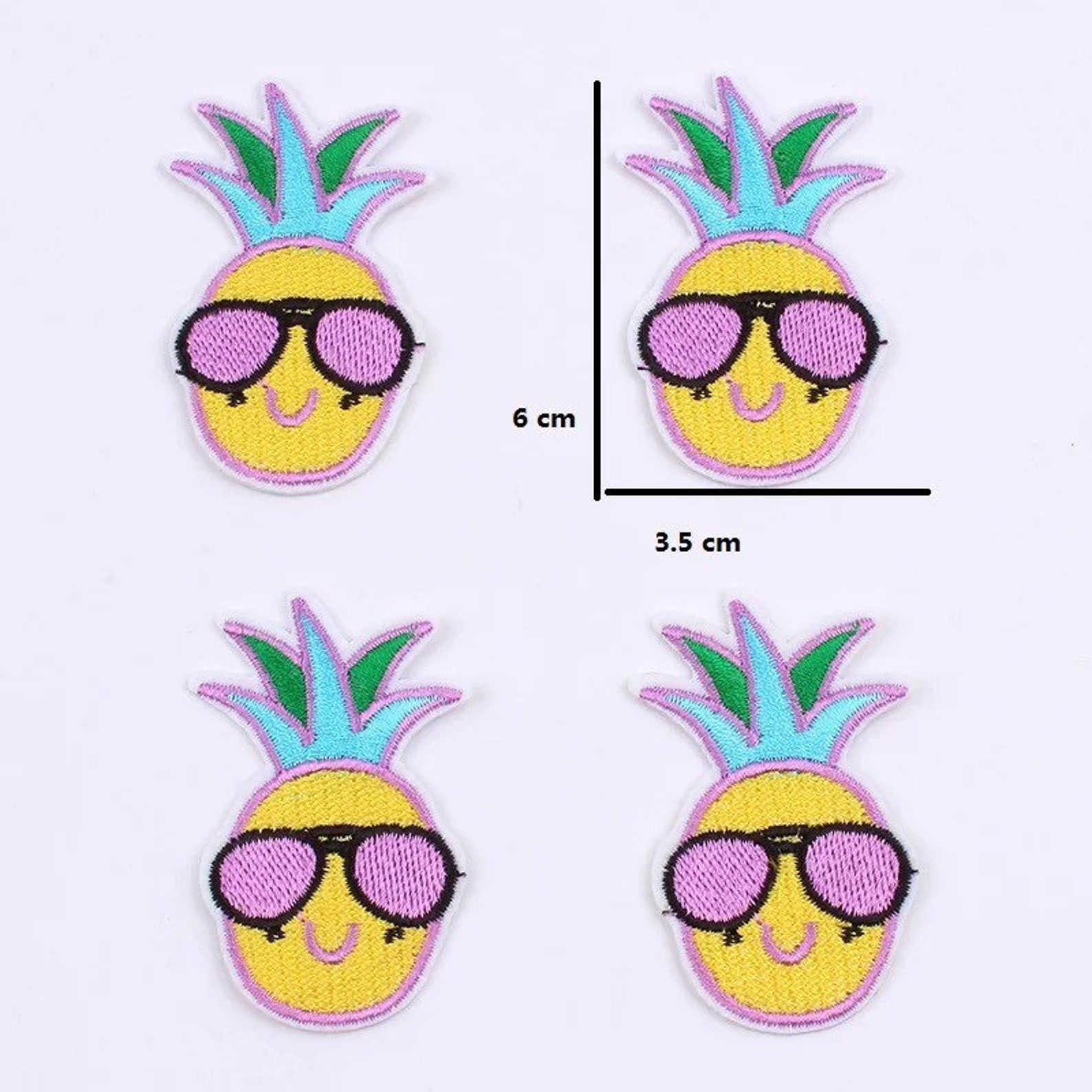 Pineapple with Sunglasses Iron On Patch VSCO Pineapple Patch | Etsy