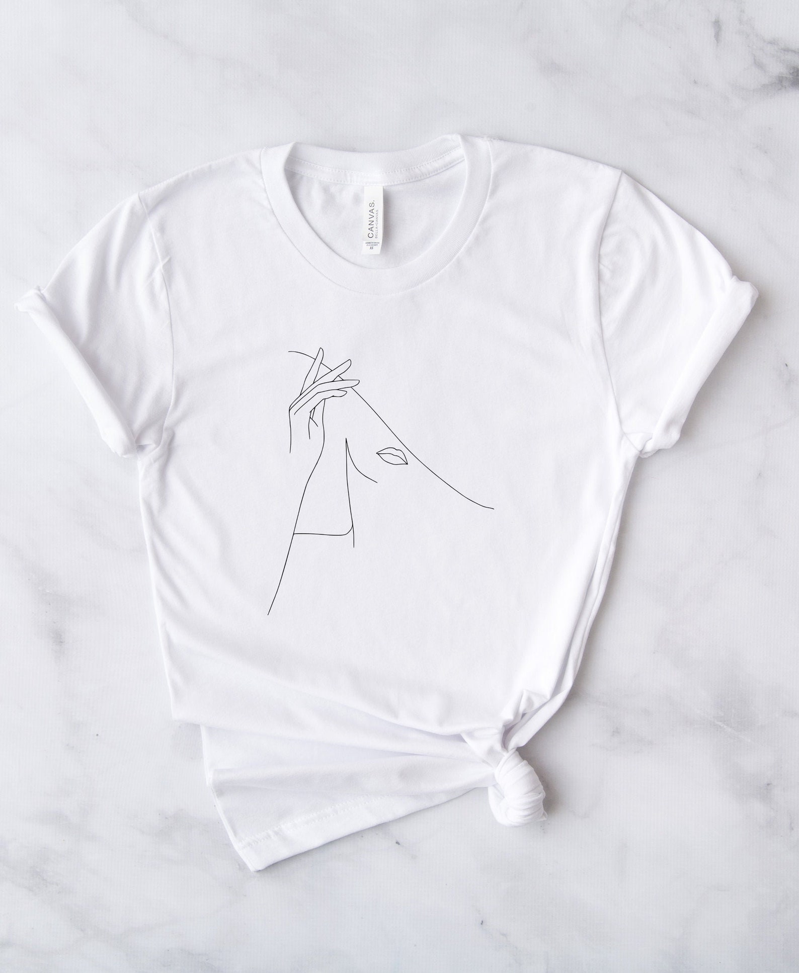 Fine Line Art Minimal Shirt Simple Shirt Feminine | Etsy