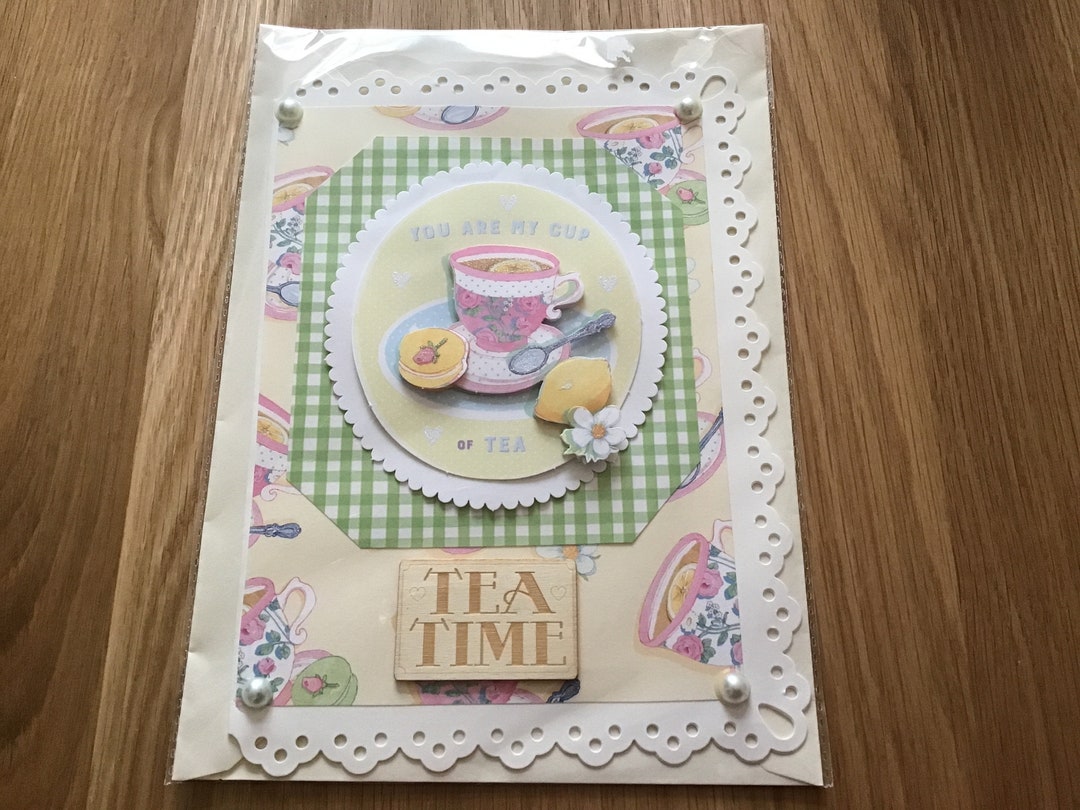 Handmade Birthday Card Afternoon Tea - Etsy UK