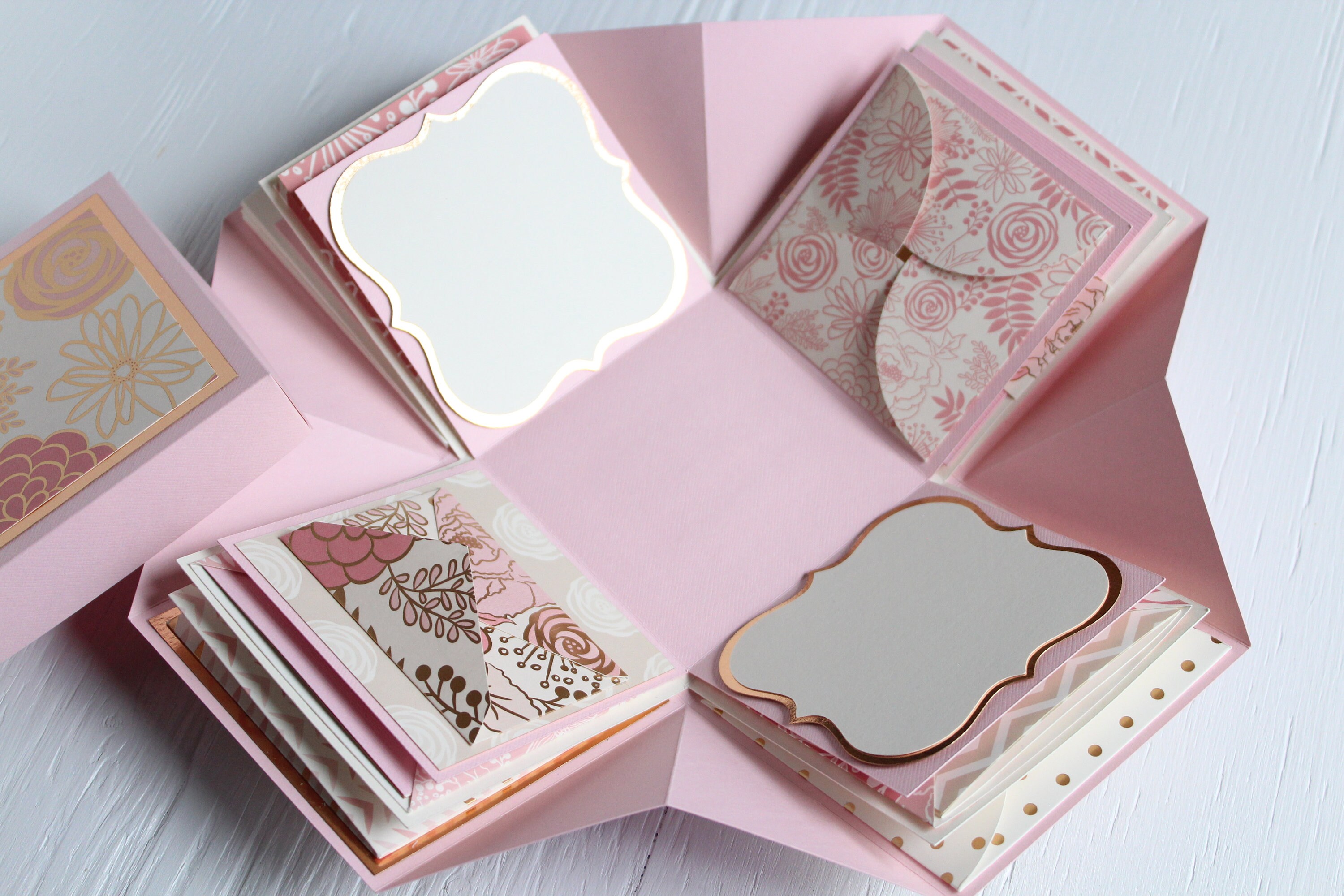 Rose Gold & Blush Explosion Box Photo Keepsake Memory Box - Etsy Canada
