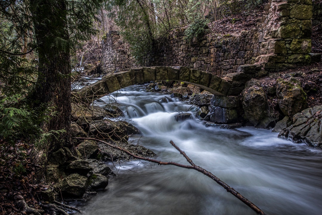 Waterfalls, Scenic, Landscape, Stone Bridge, Nature, Ontario, Canada ...