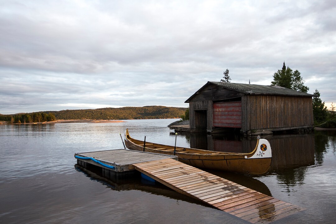 Wawa, Canoe, Pixeltrot, Clouds, Lake Superior, Ontario, Canada, North ...