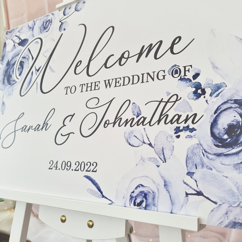 A2 Wedding Welcome Sign Board Personalised Welcome Sign - Etsy UK