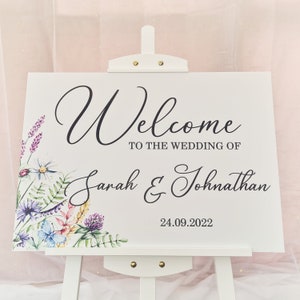 A2 Wedding Welcome Sign Board Personalised Welcome Sign - Etsy