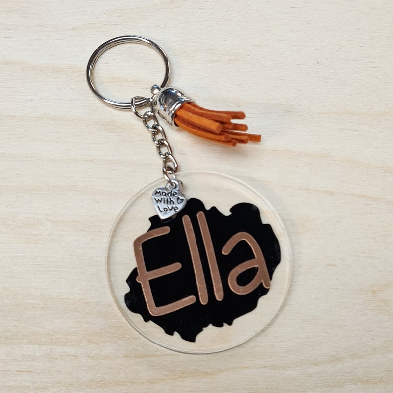 Personalised Name Keyring Gift Custom Perspex Keyring - Etsy UK