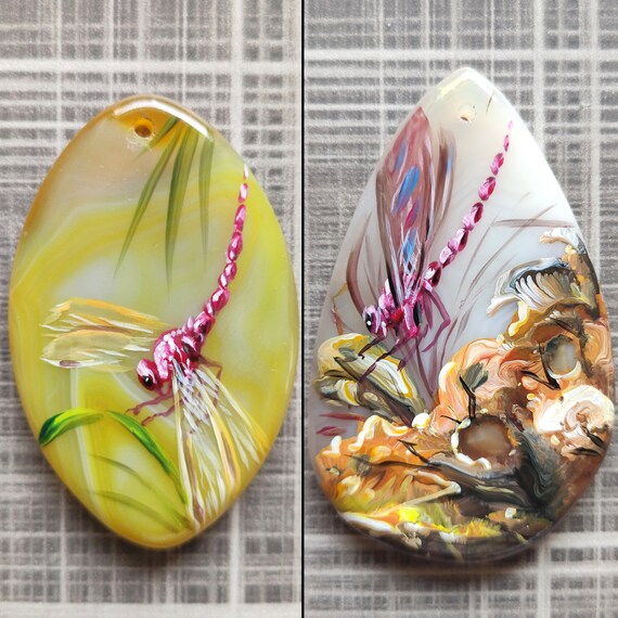 Hand-painted art painting ornaments art painting handmade | Etsy