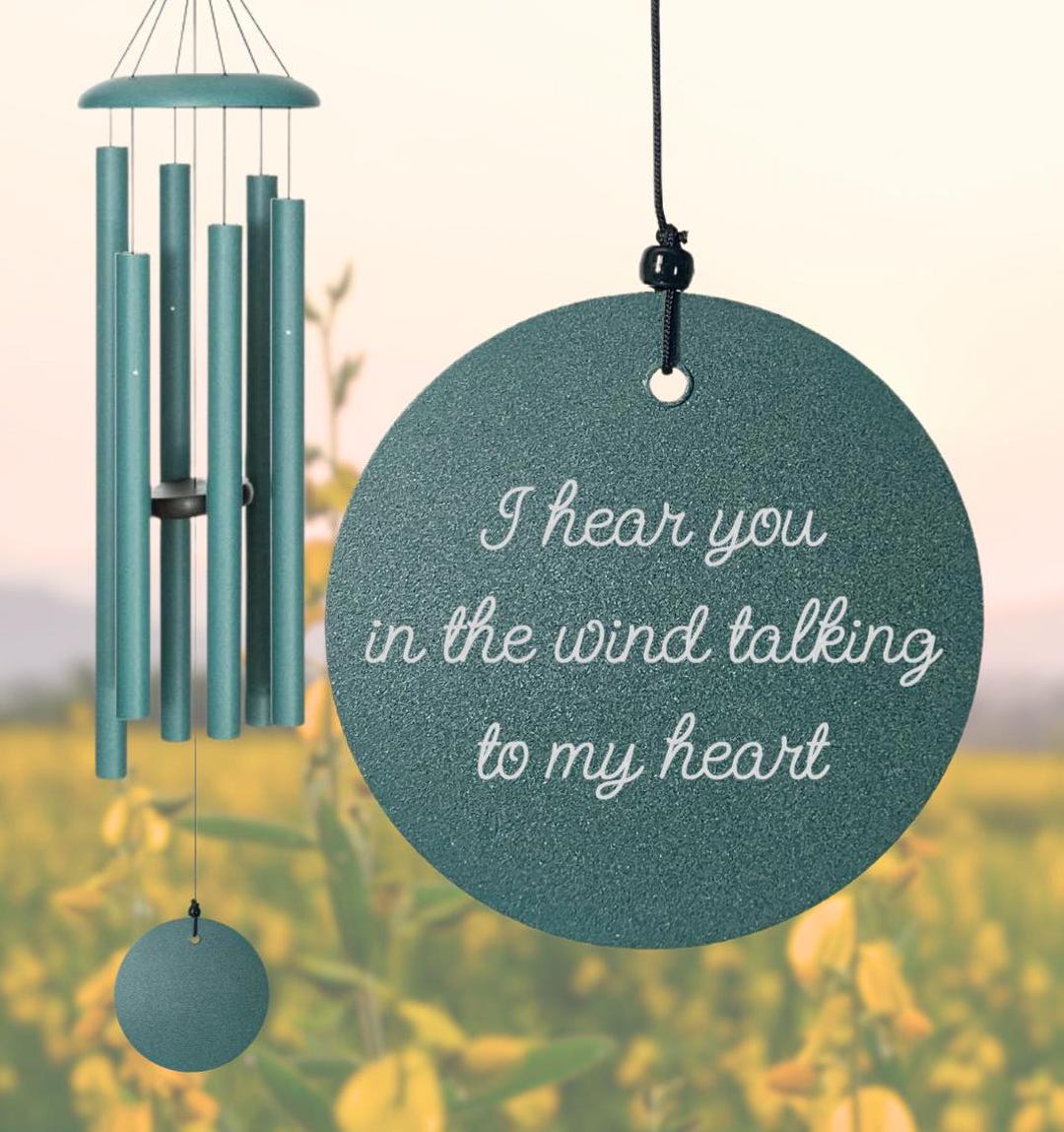 Personalized Memorial Wind Chime - 44 Inch Metal Corinthian Bells - Etsy