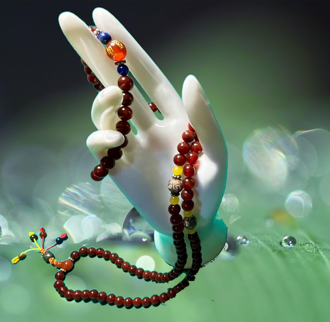 Tibetan Carnelian Mala Beads: 108 Prayer Beads, Buddhist Meditation - Etsy