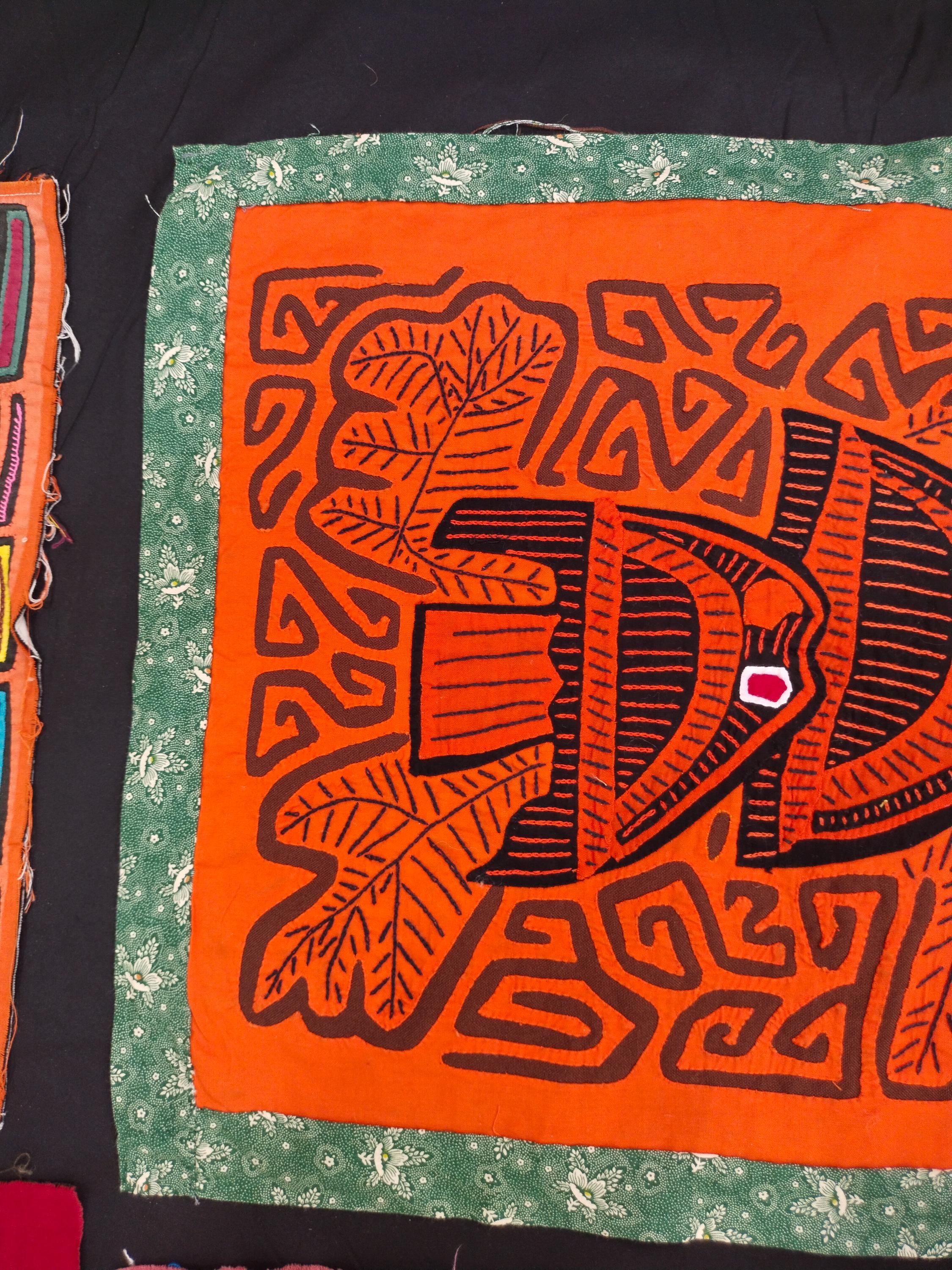 Vintage Panama Kuna Molas 4 Piece Lot Needlework Applique Embroidery ...