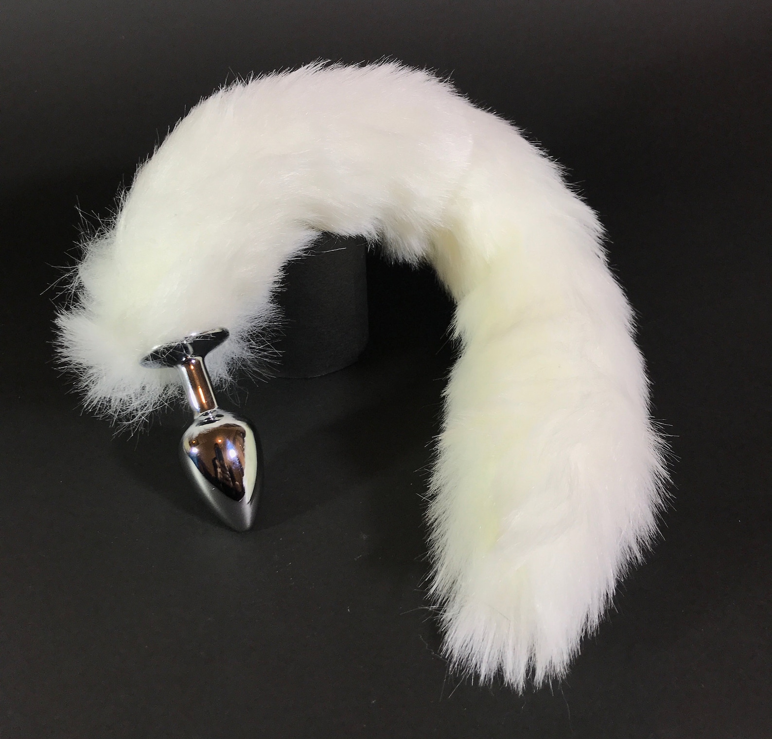 Bright White Ddlg Butt Plug Kitten Tail Made With A Stainless Etsy