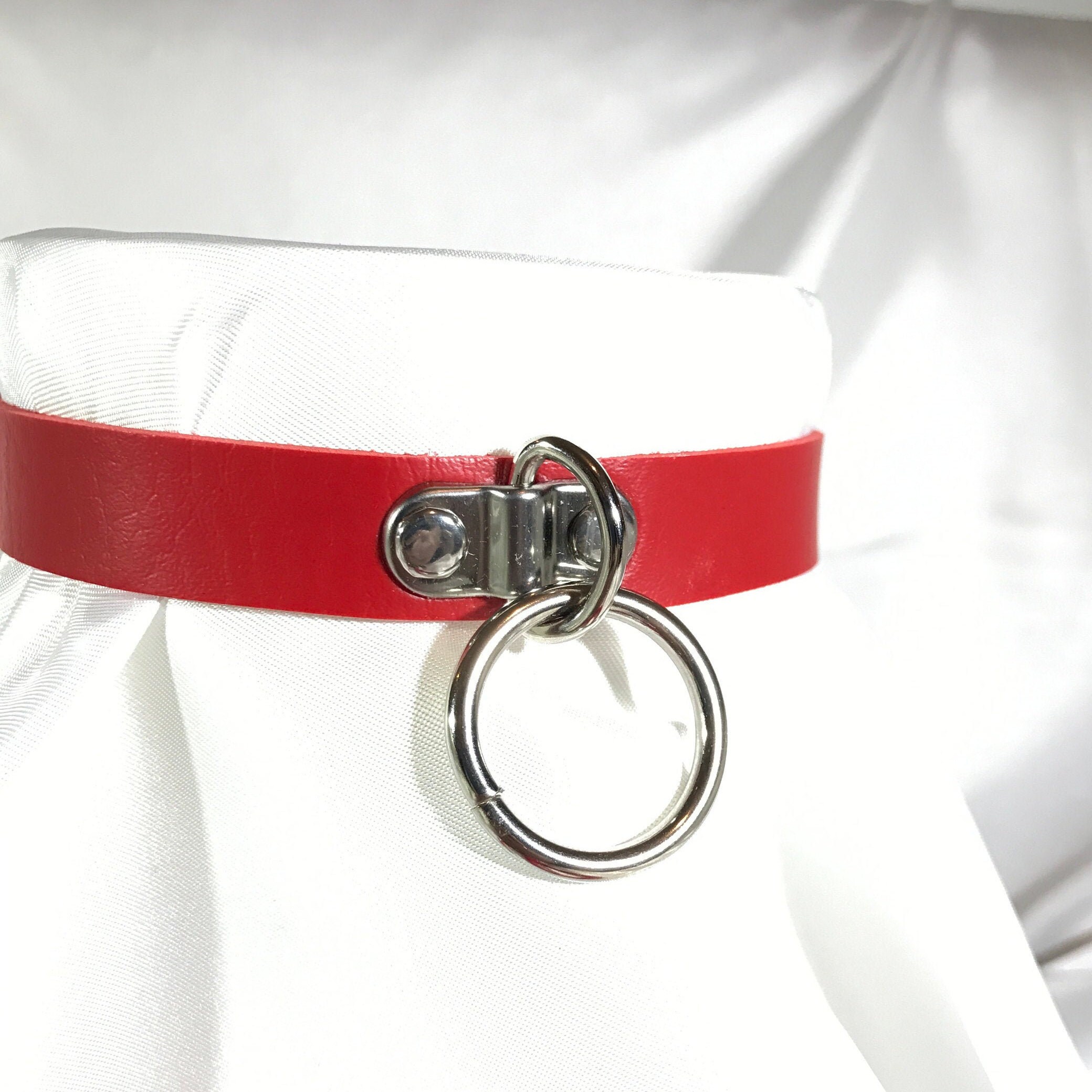 Red Elegance Series Sub Collar and Soft Leather Leash or | Etsy