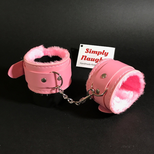 Fuzzy Pink Handcuff - Etsy