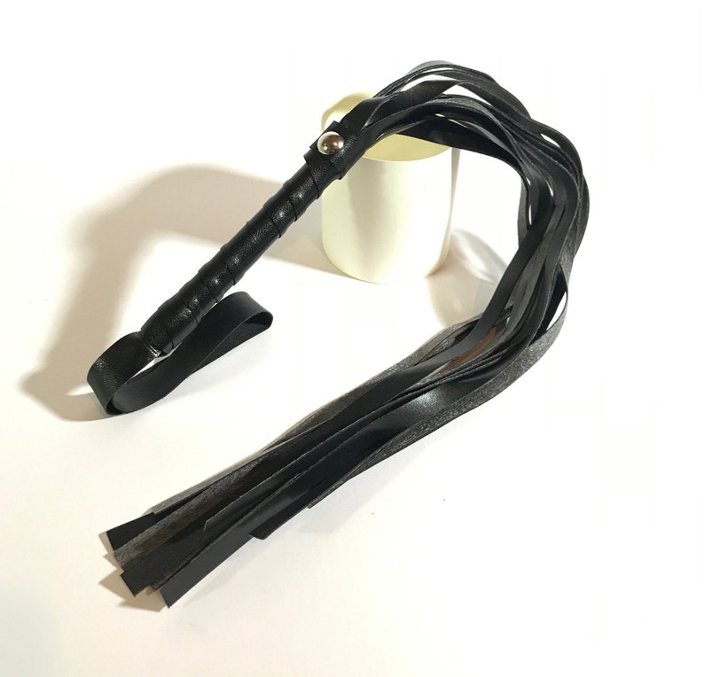Black 42cm pu Leather sex Flogger Whip Master Whip bdsm | Etsy