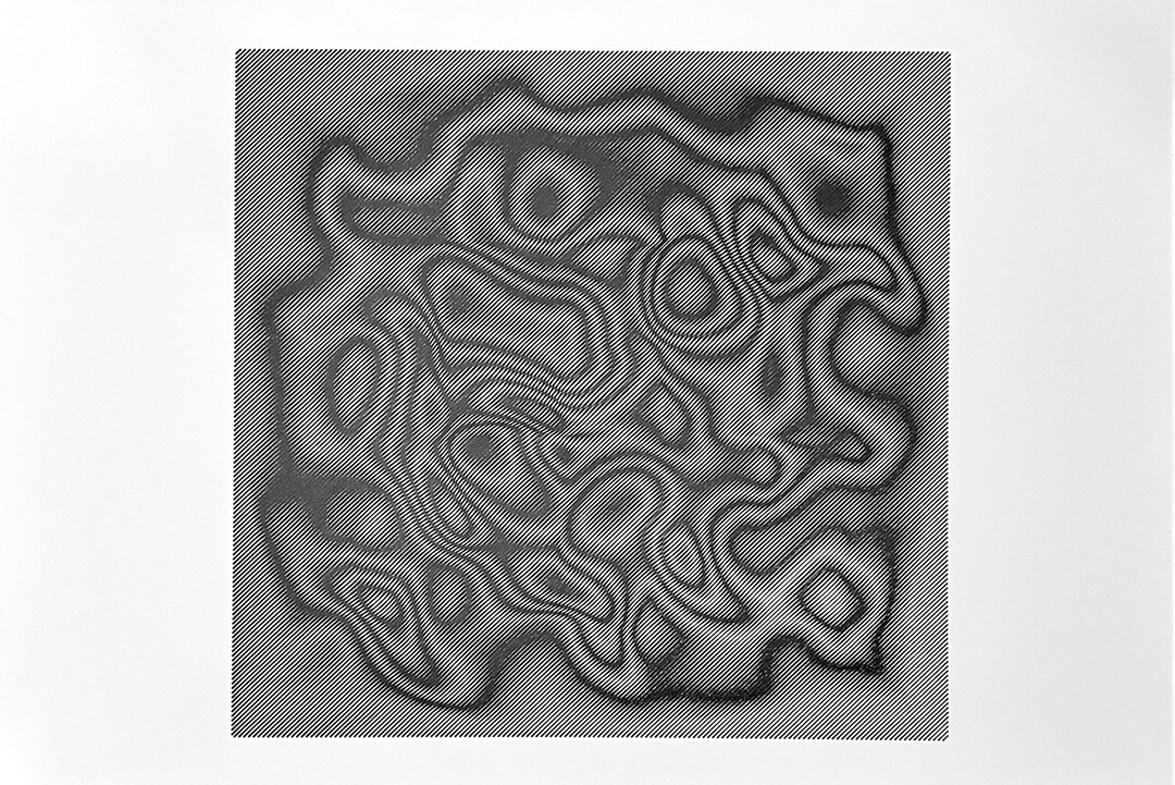 Chevron Moiré A2 | Generative Art - Moire Artwork - Ink Drawing ...