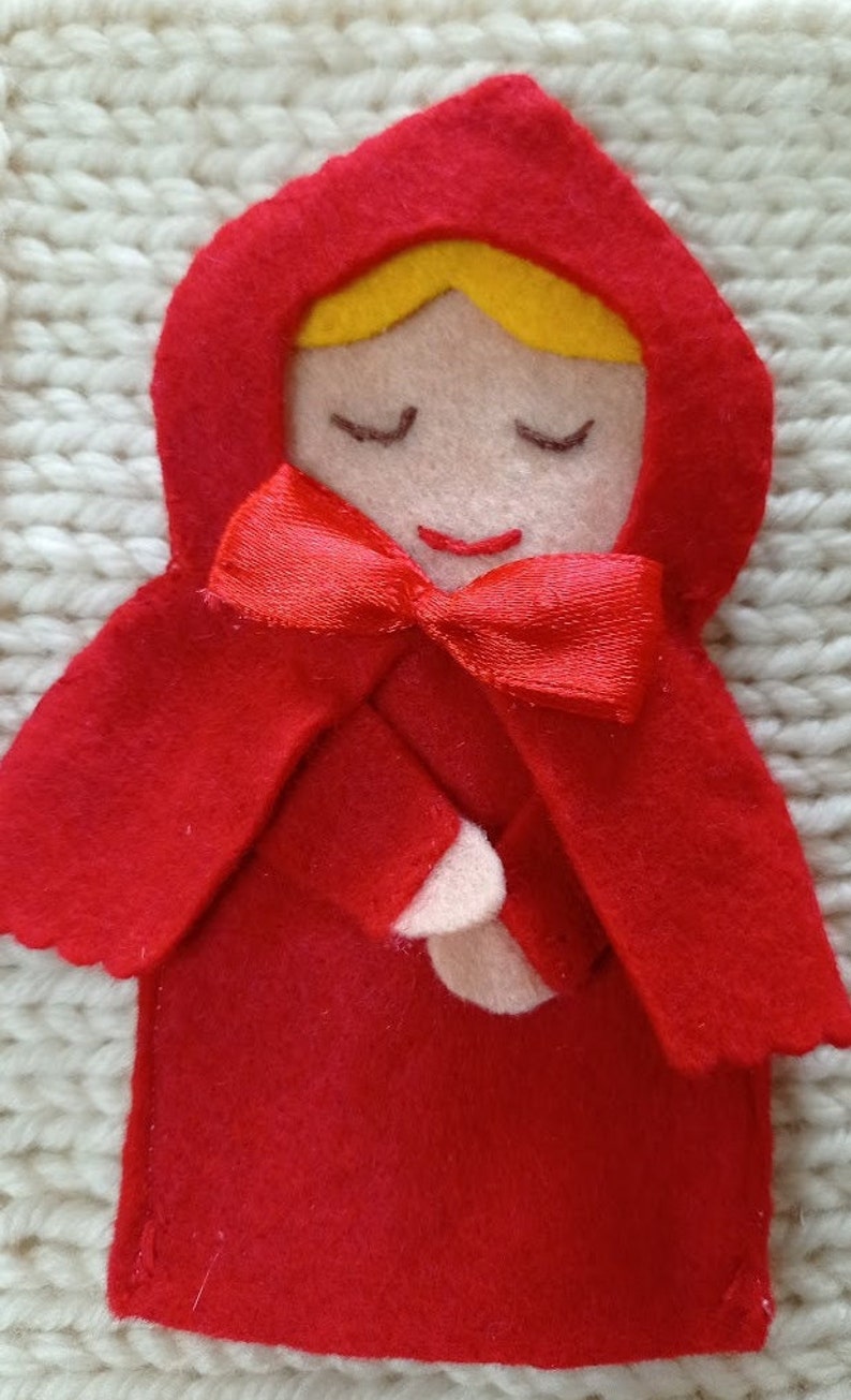Set of Finger Puppets With the Characters From the Little Red Riding ...