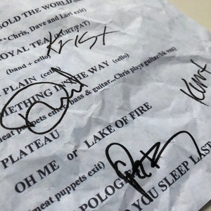 Nirvana MTV Unplugged Set List All Members Kurt Cobain Krist Novoselic ...