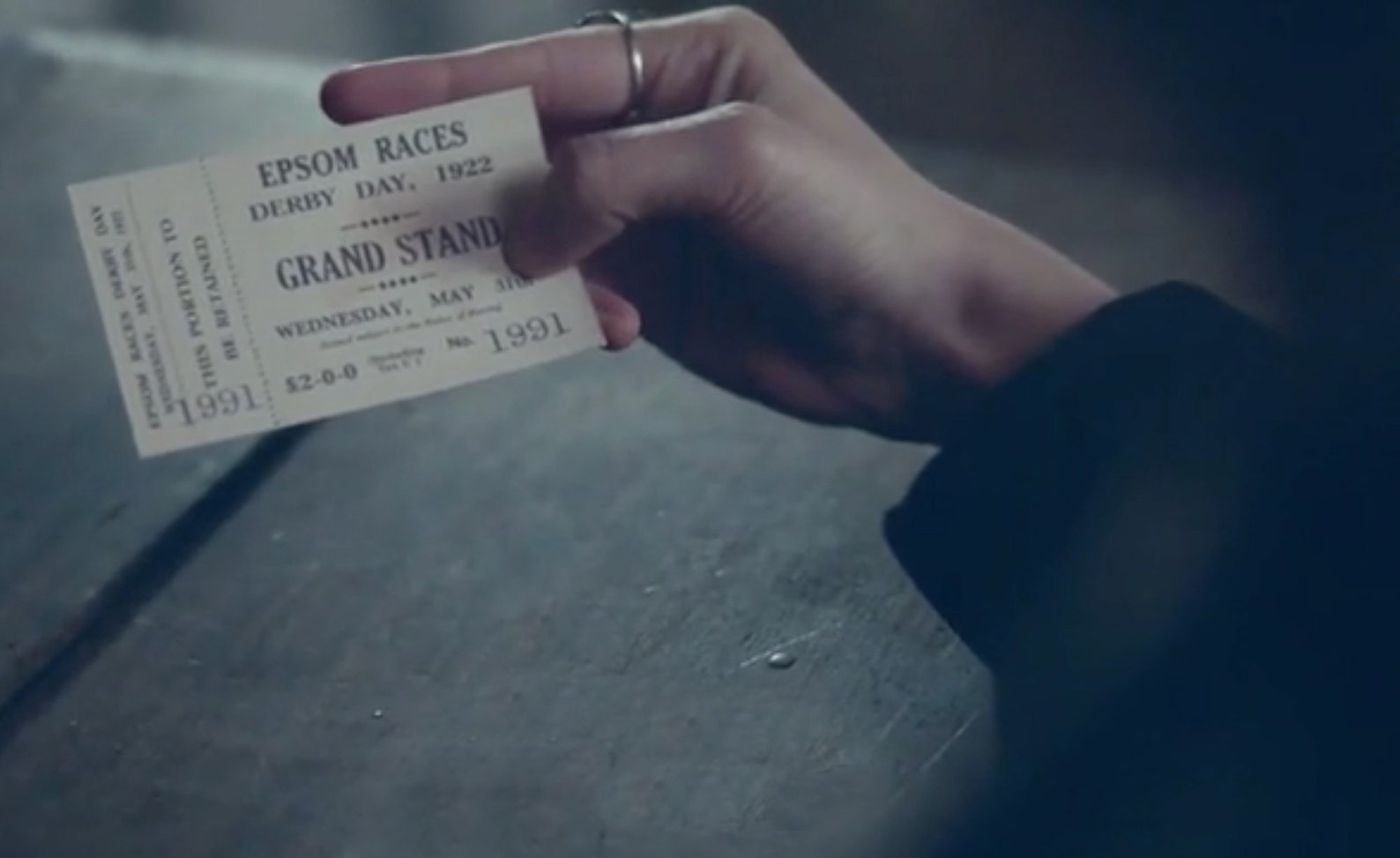 Peaky Blinders Horse Racing Ticket Prop Replica Epsom Races Derby Day ...