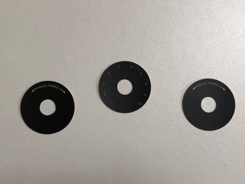 Black Round Tone/volume Indicators Paper Plates for Kurt Cobain Martin ...