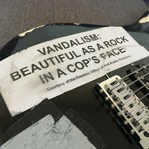 Kurt Cobain Nirvana Strat Guitar Sticker Beautiful as a Rock in a Face ...