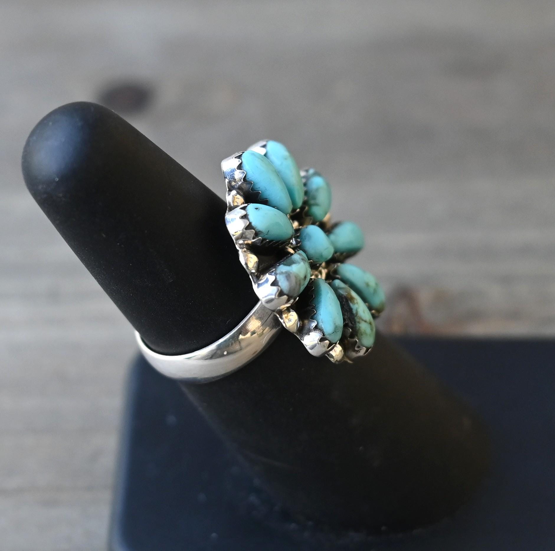 New Pretty Authentic Navajo Tribe Sizes 5.5 and 6.5 Ring by Davin ...