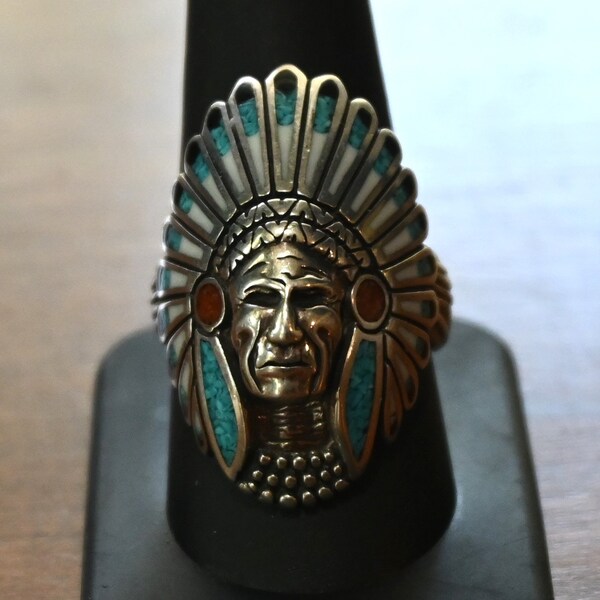 Indian Chief Ring - Etsy