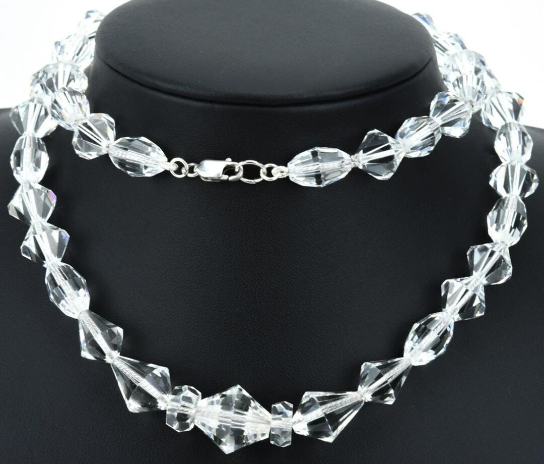 Antique Art Deco Flapper Era Crystal Necklace 24 1/4 Antique Crystal ...