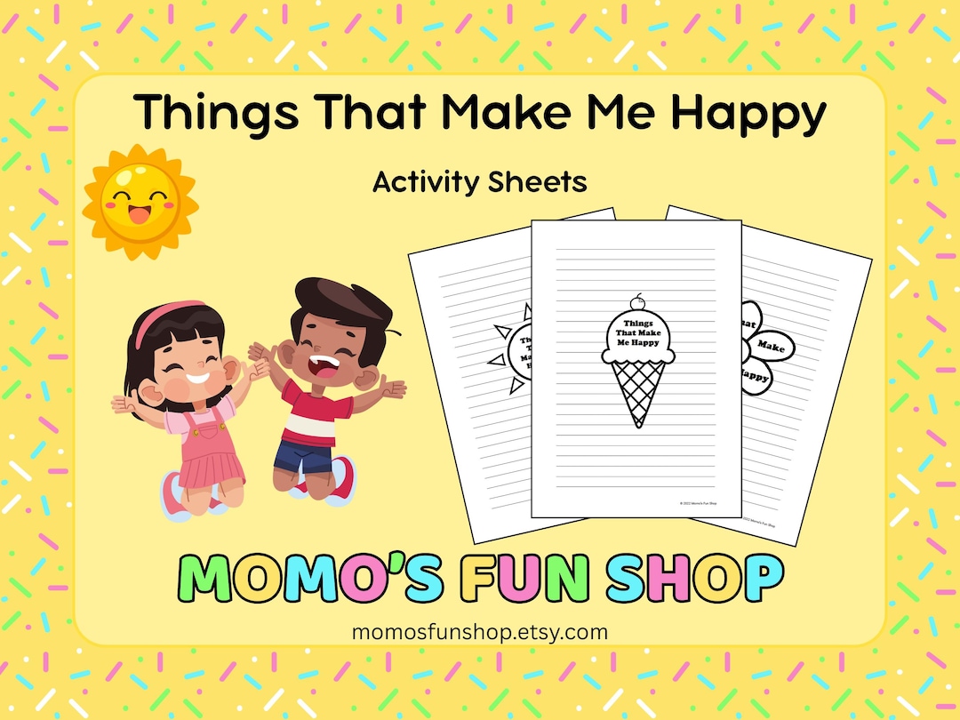 Things That Make Me Happy Printable - Positive Vibes, Mental Health ...