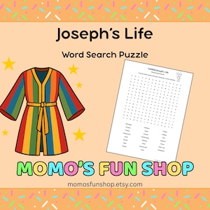 Joseph's Life Word Search Puzzle - JW Printables for Kids, Family ...
