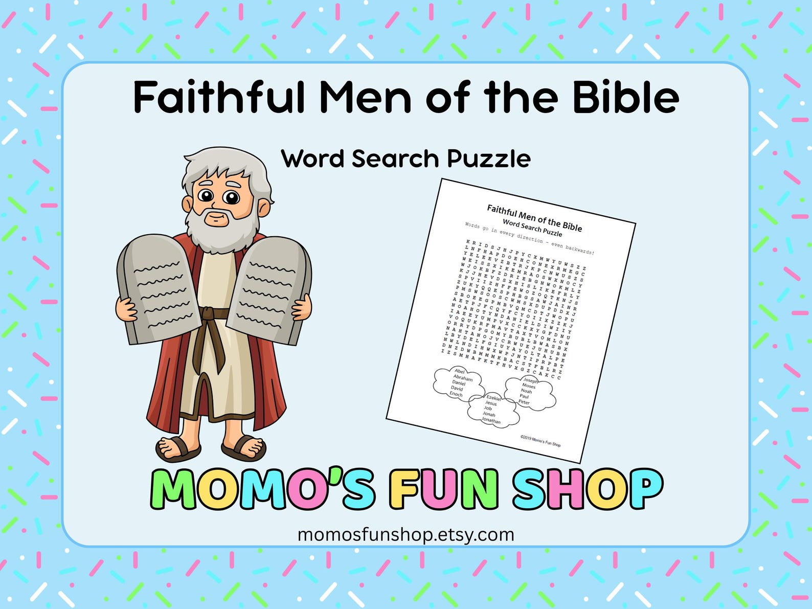 Faithful Men of the Bible Word Search Puzzle - JW Printables for Kids ...