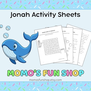 Jonah Activity Sheets - JW Printables for Kids, Family Worship ...