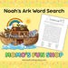 Noah's Ark Word Search Puzzle - JW Printables for Kids, Family Worship ...