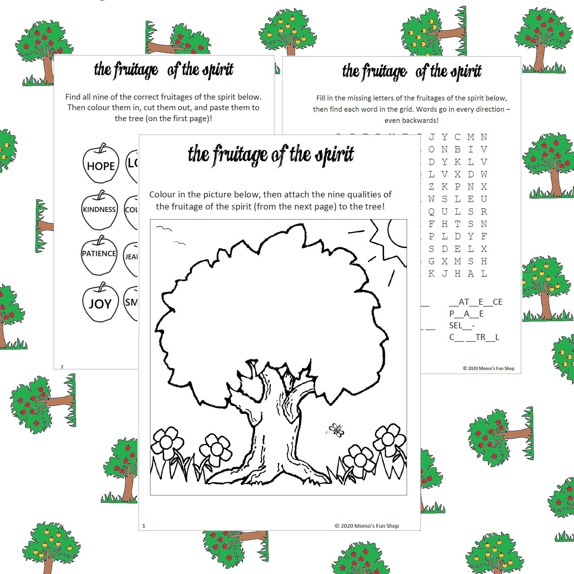 The Fruitage of the Spirit Arts and Crafts Activity Sheets JW ...