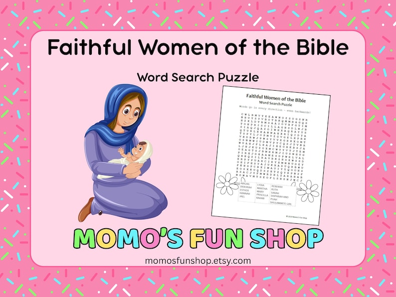 Faithful Women of the Bible Word Search Puzzle - JW Printables for Kids ...