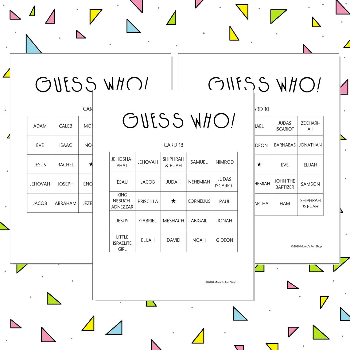 Guess Who! Bible Game - JW Family Worship Night, Instant Download ...