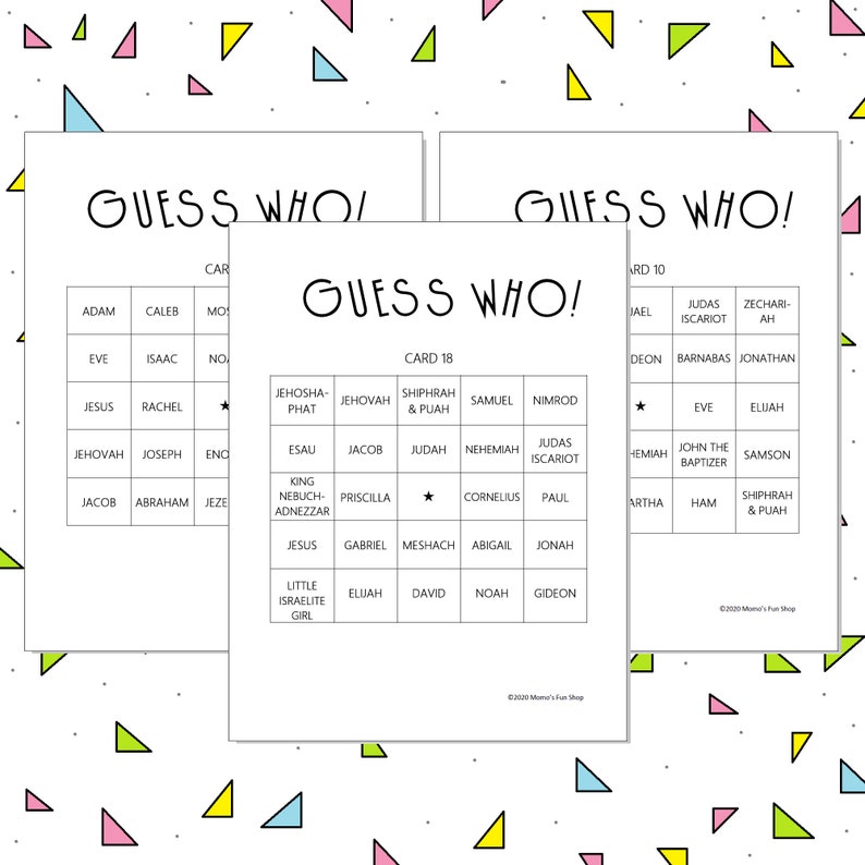 Guess Who! Bible Game - JW Family Worship Night, Instant Download ...