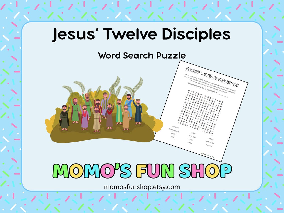 Jesus' Twelve Disciples Bible Word Search Puzzle - JW Printables for ...
